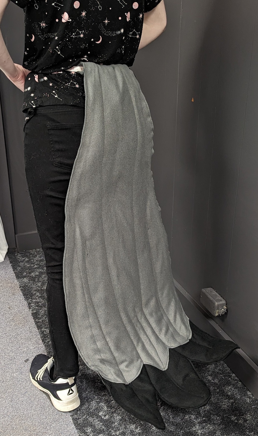 Stolas Cosplay Tail Long Grey Bird Costume Tail Stolas Helluva Boss ...