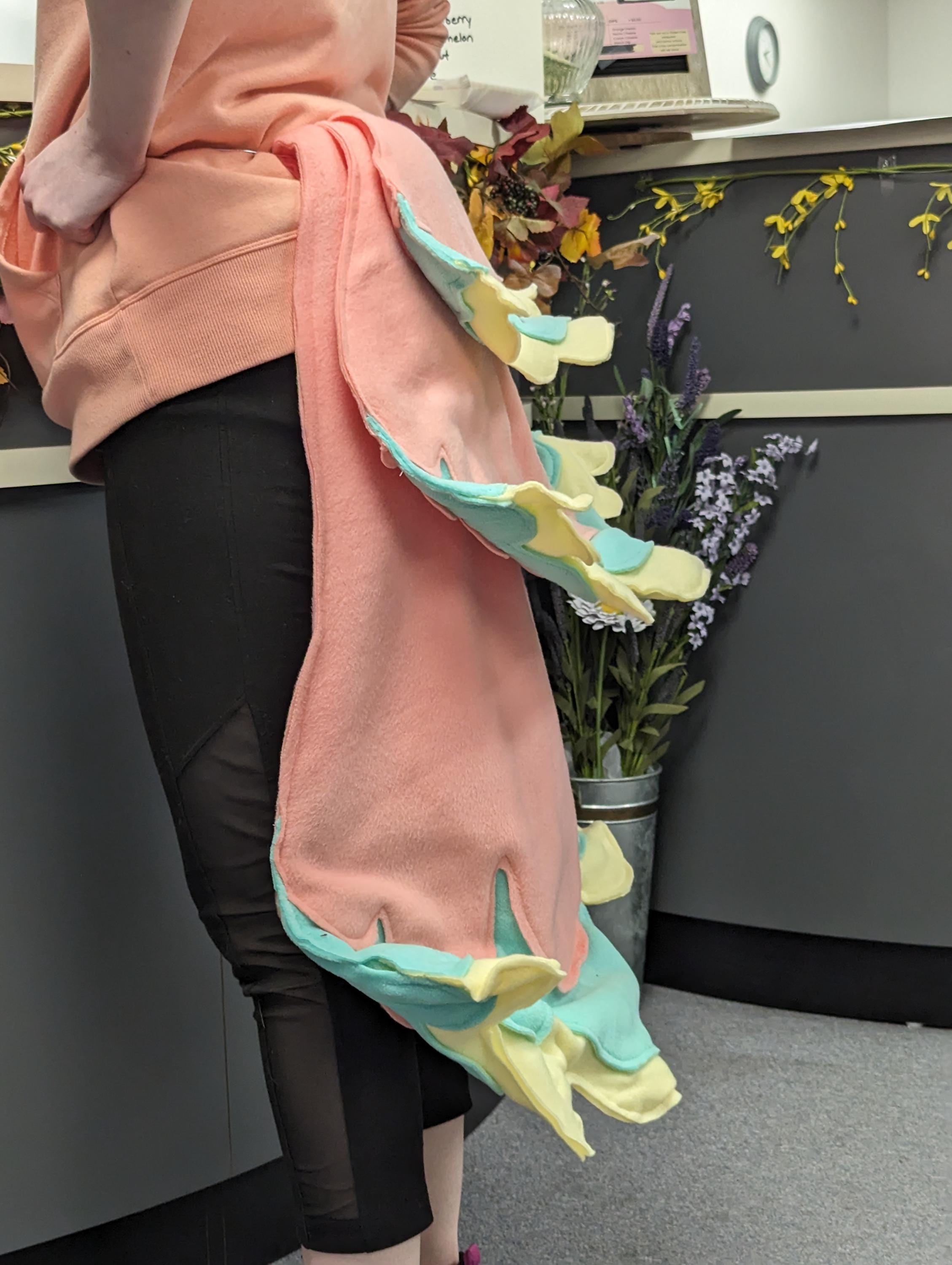 Colorful Bird Tail Costume Cosplay Accessory - Poseable, Three Layered ...