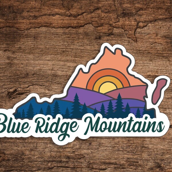 Blue Ridge Mountain Sticker - Etsy