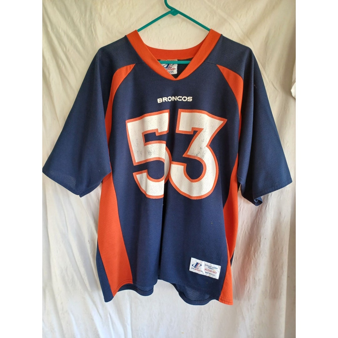 Old Worn Broncos Logo Athletic Jersey #53 Romanowski Size XL USA - Etsy