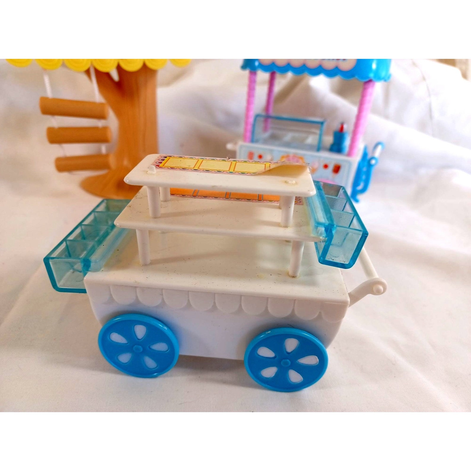 1990's Tiny Treehouse Car Ice Cream Wagon Food Cart Lot Shopkins ...