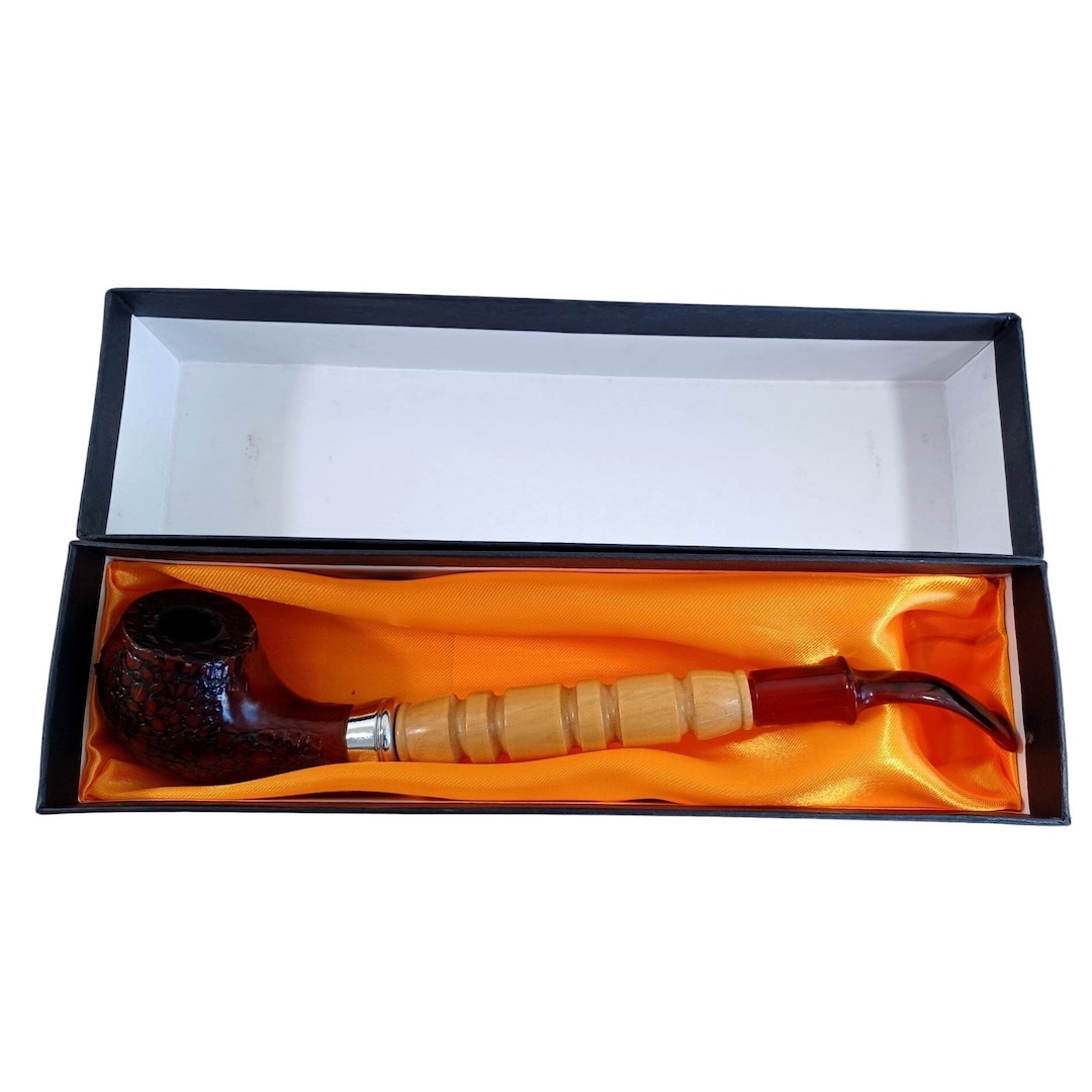 Vintage KSI 10 Long Wooden Tobacco Pipe Original Satin - Etsy