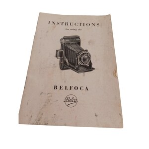 Fold Out Belfoca Optic Belca Werk Dresden A 21 Camera W Manual Vintage ...