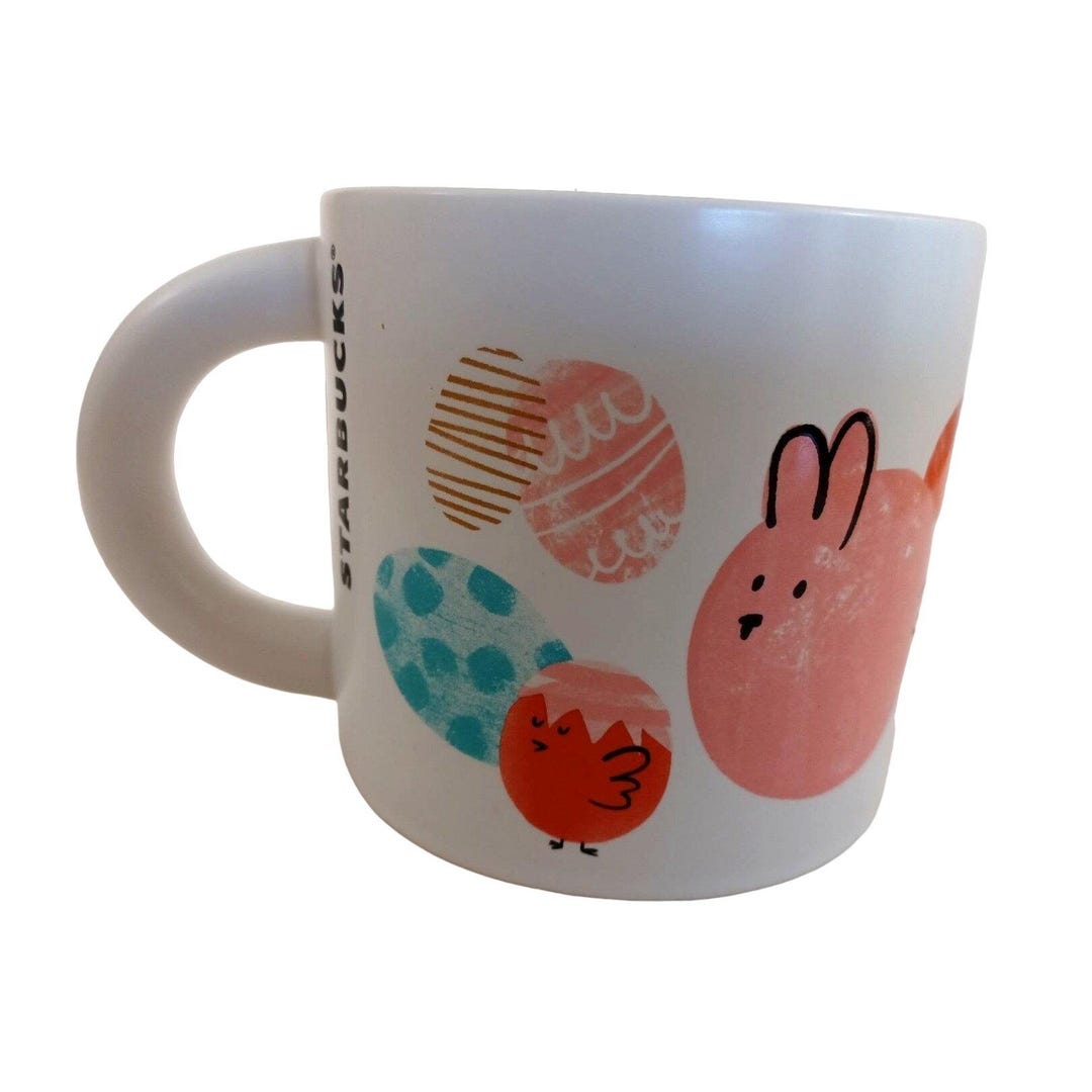 Large Starbucks Easter Theme Coffee Ceramic Cup 12 Oz Mug Collectible ...
