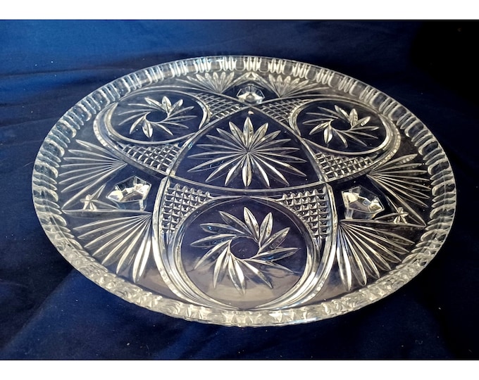 Crystal Footed Cake Plate - Etsy
