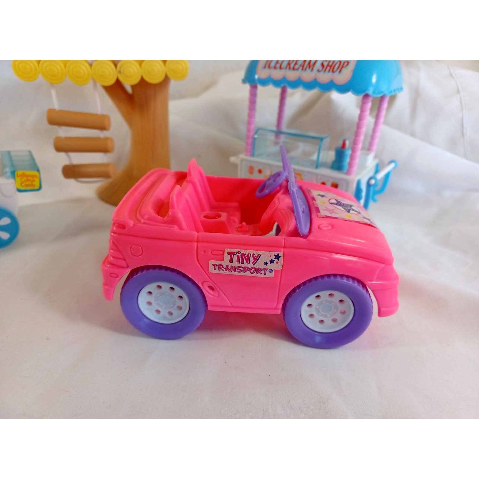1990's Tiny Treehouse Car Ice Cream Wagon Food Cart Lot Shopkins ...