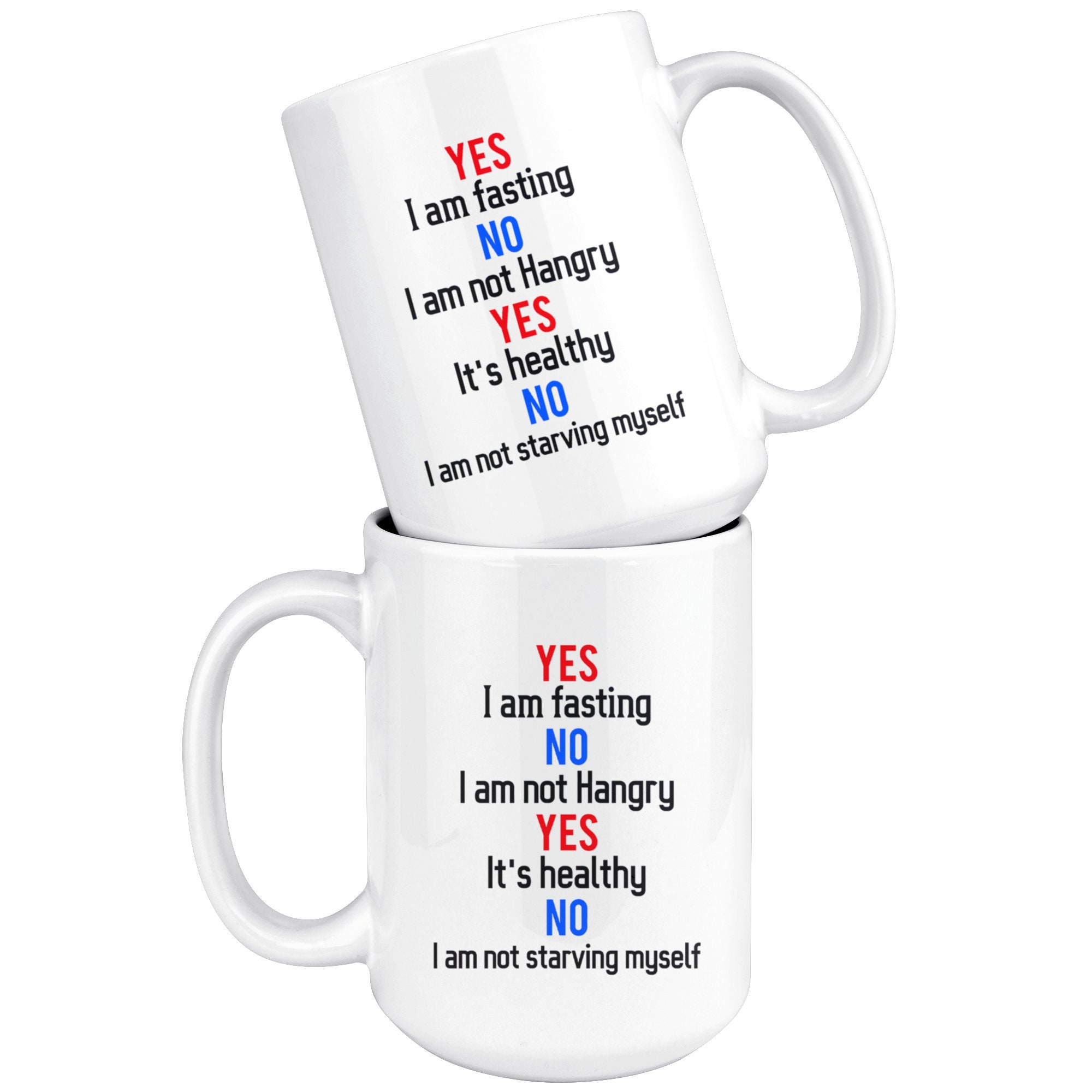 Yes No Fasting Mug Intermittent Fasting 11oz or 15 Oz - Etsy