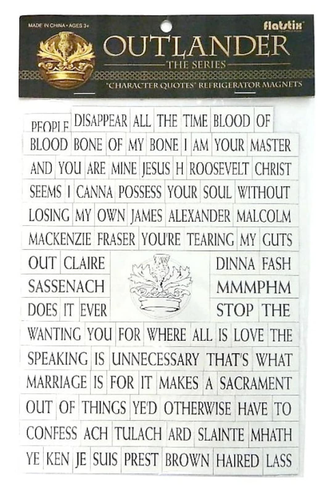 OUTLANDER "word Puzzle" Fridge Magnet - Etsy