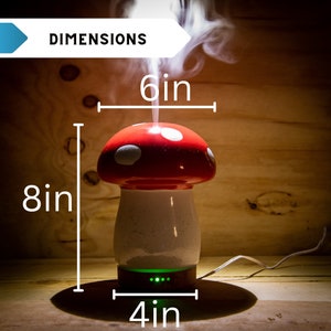 Mushroom Decor Essential Oil Diffuser, Cottagecore Aesthetic , Cute ...