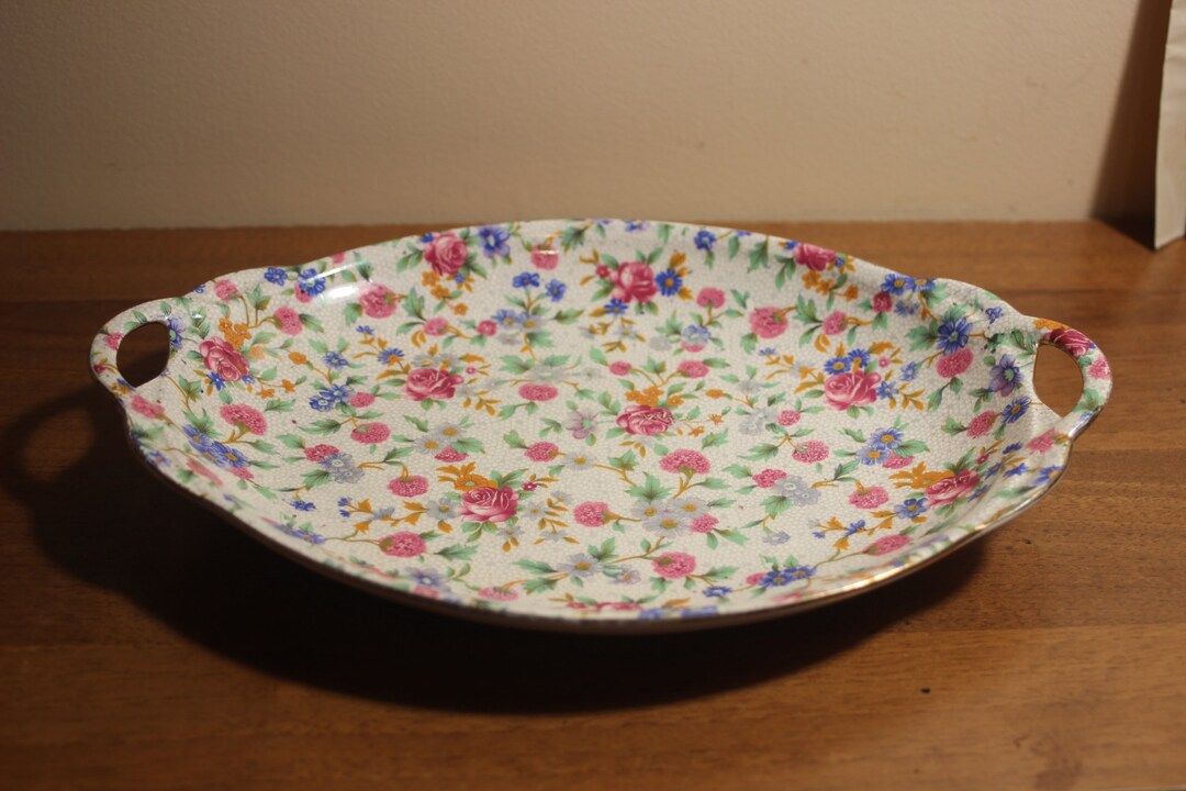 Royal Winton Old Cottage Chintz Cake or Sandwich Plate - Etsy