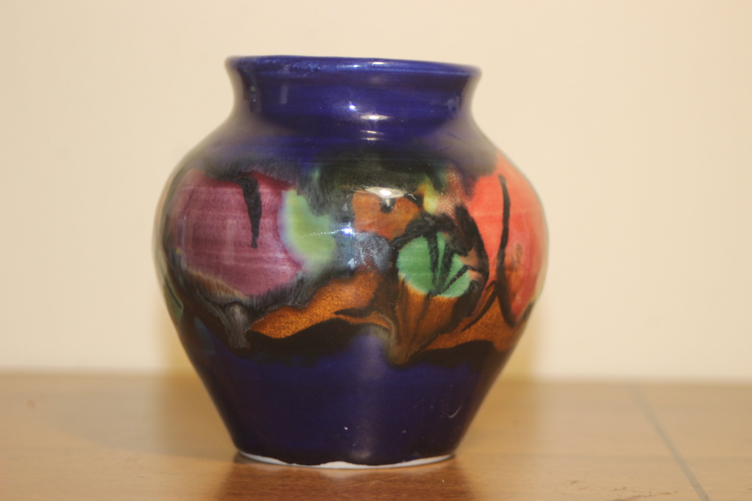 Hand Potted Vase Hand Painted Studio Pottery - Etsy