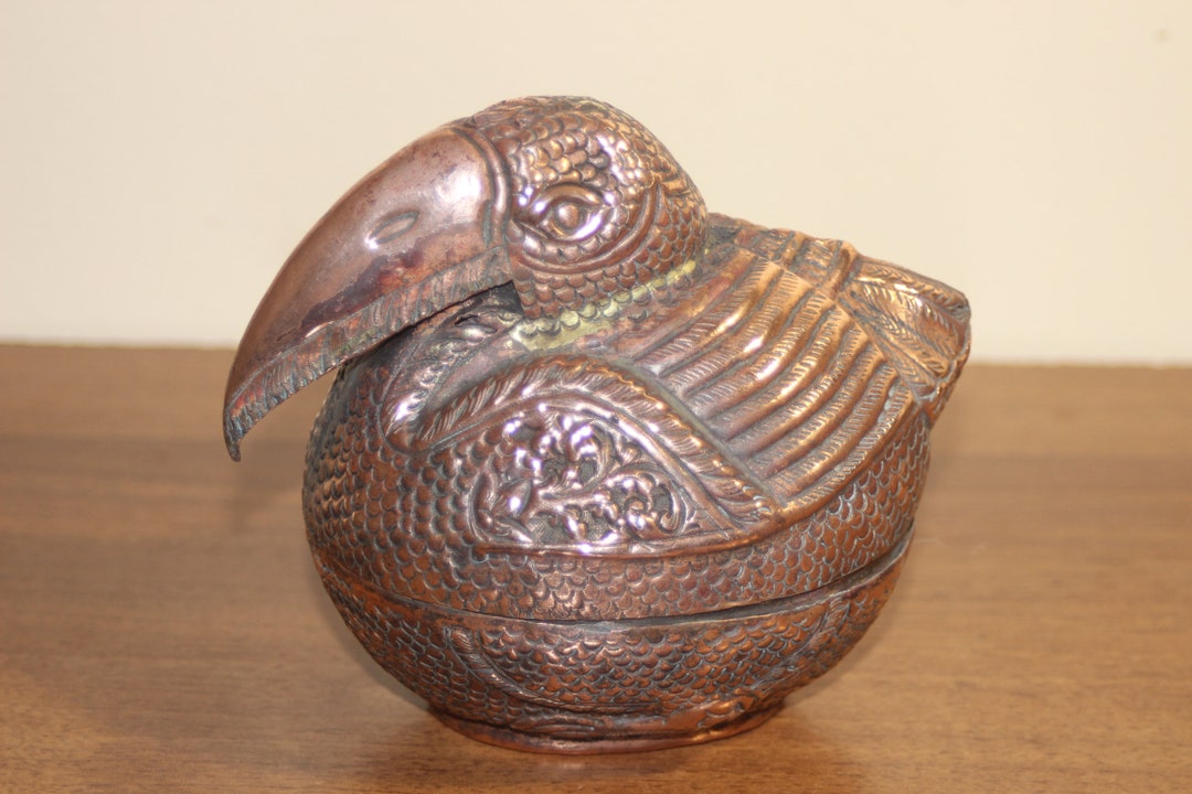 Cambodian Copper Betel Nut Box , Copper Bird /pill Box - Etsy