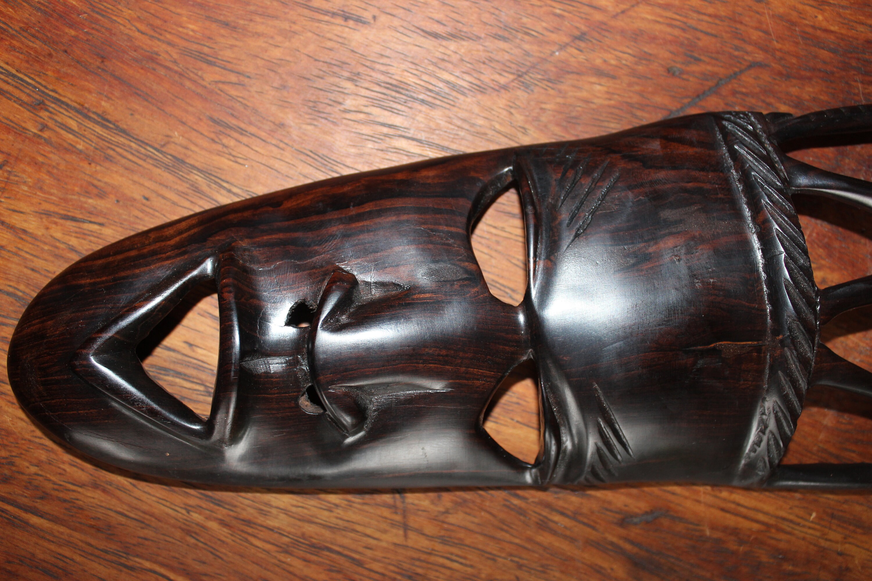 Vintage African Mask With Elephant Ebony Mask - Etsy