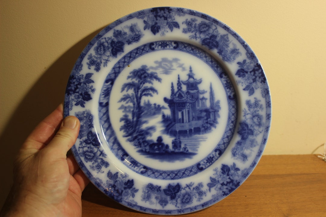 Doulton Madras Flow Blue Plate: Antique Dinner Plate, 1890s - Etsy