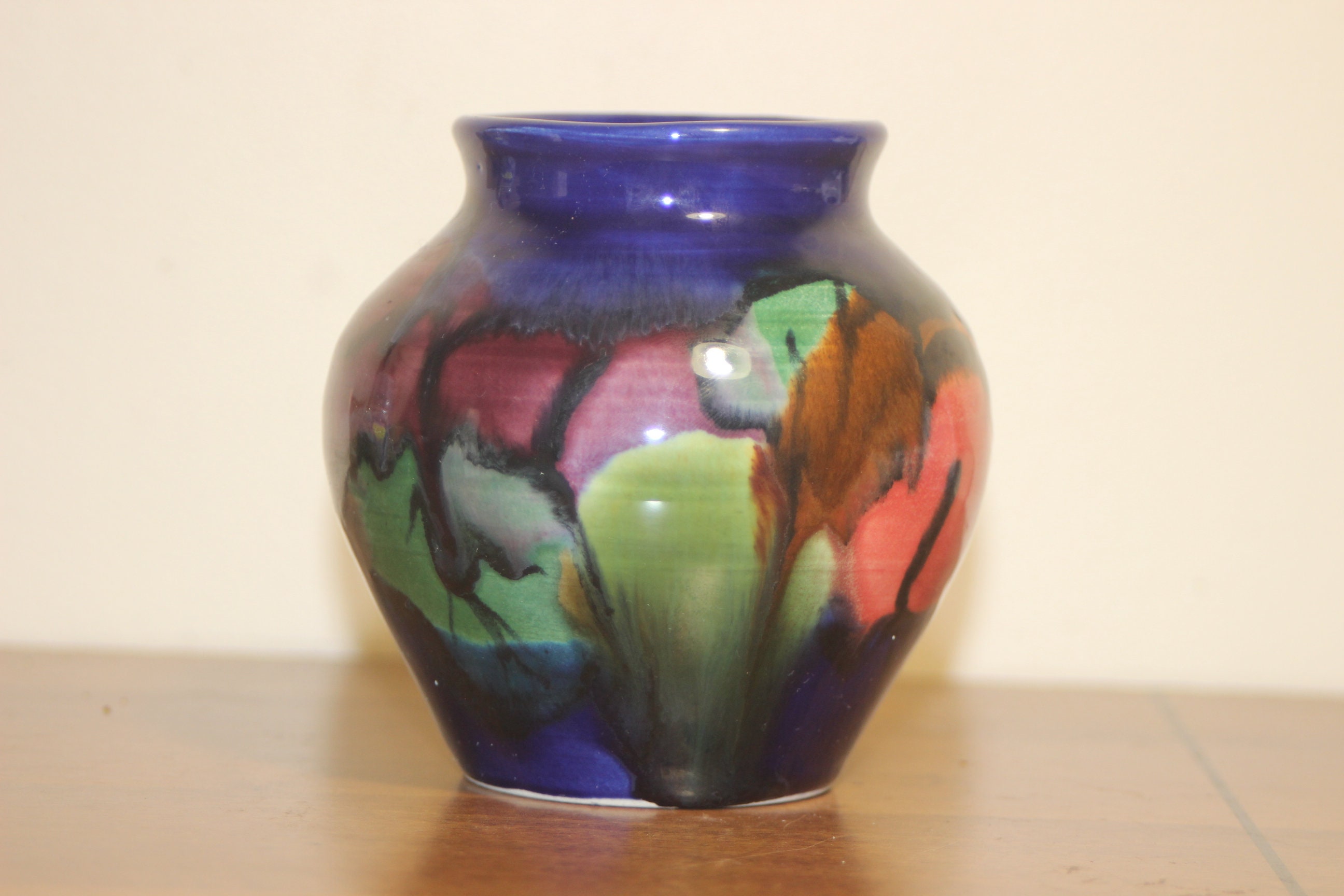 Hand Potted Vase Hand Painted Studio Pottery - Etsy