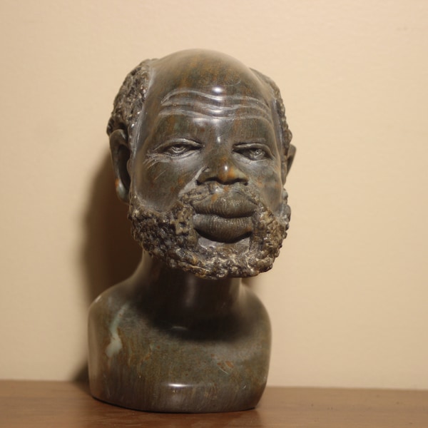 African Stone Bust - Etsy