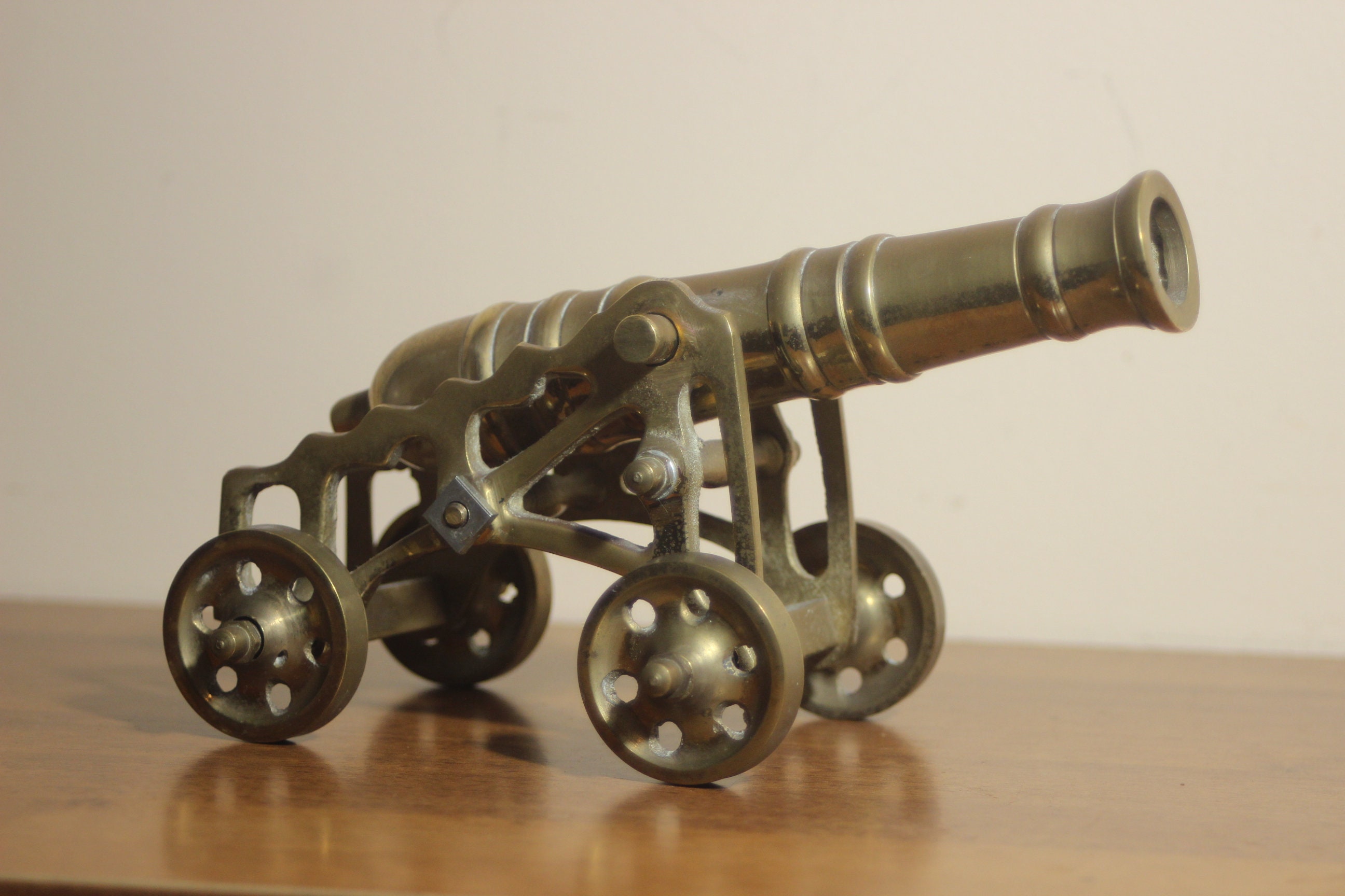Vintage Brass Model Cannon - Etsy