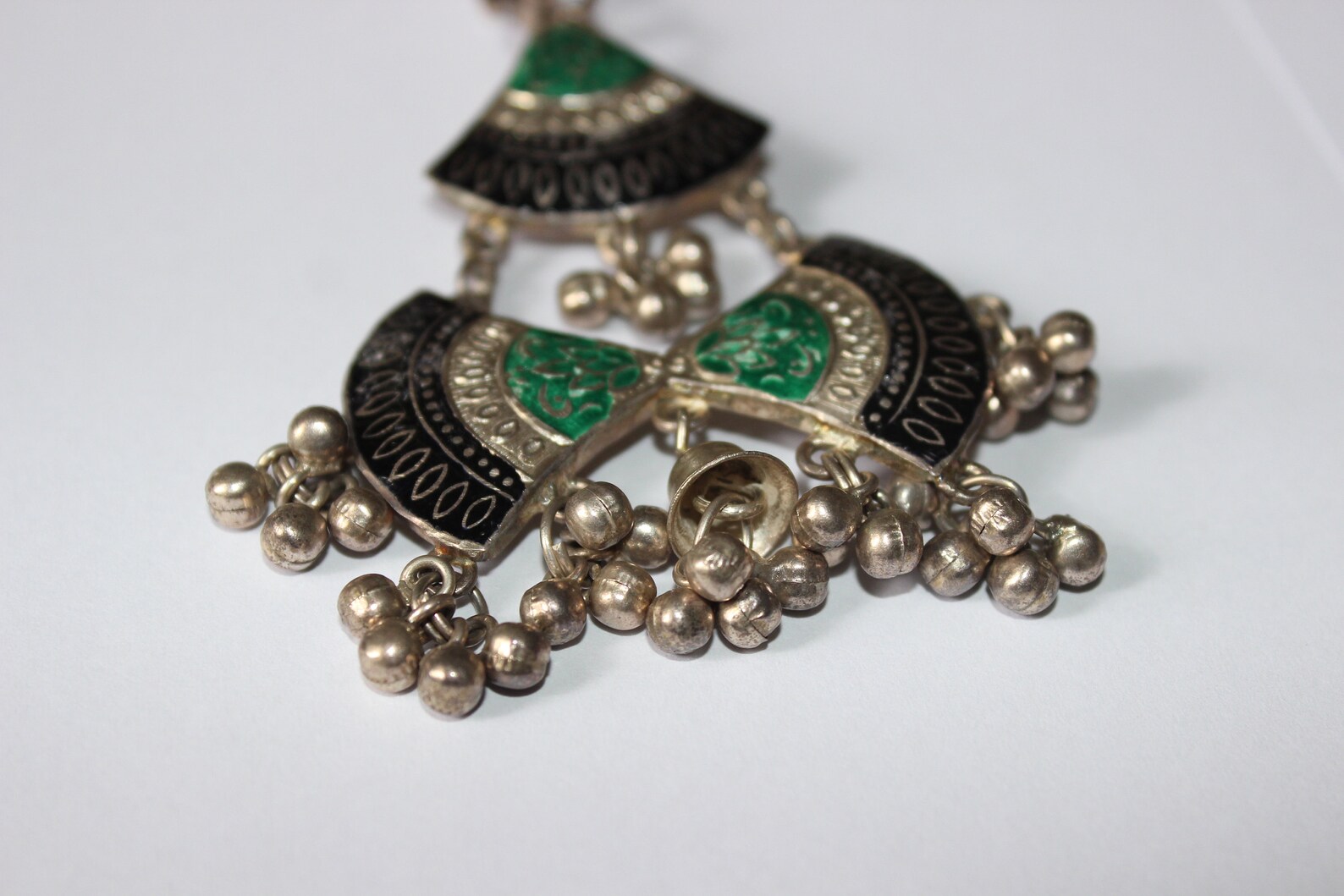 Saree Accessory , Silver ,black / Green Enamel , Chabi Ka Gucha , Key ...