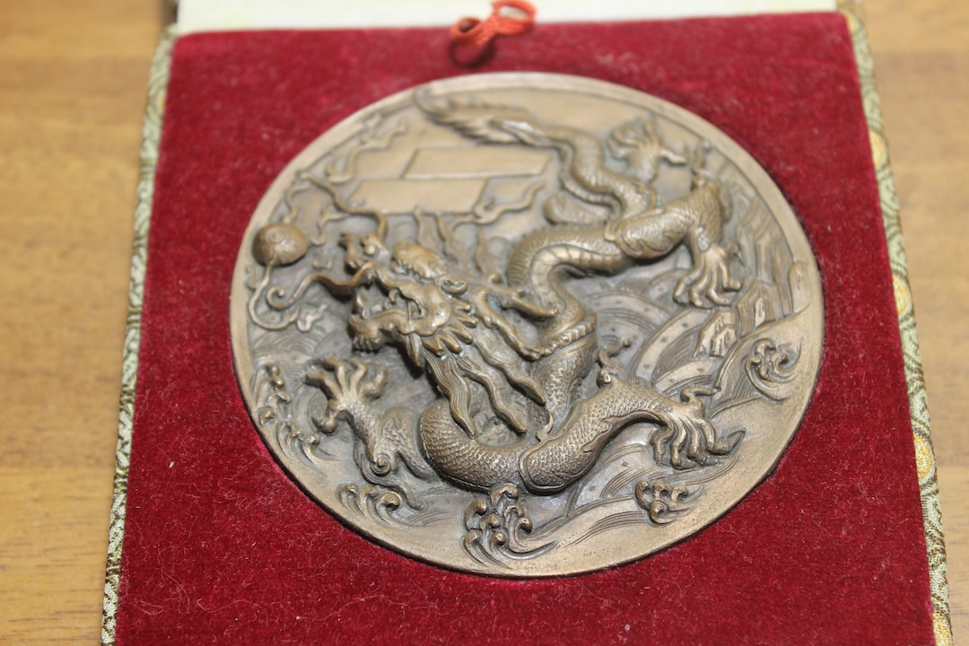 Copper Dragon Medallion ,chinese Dragon Medal - Etsy