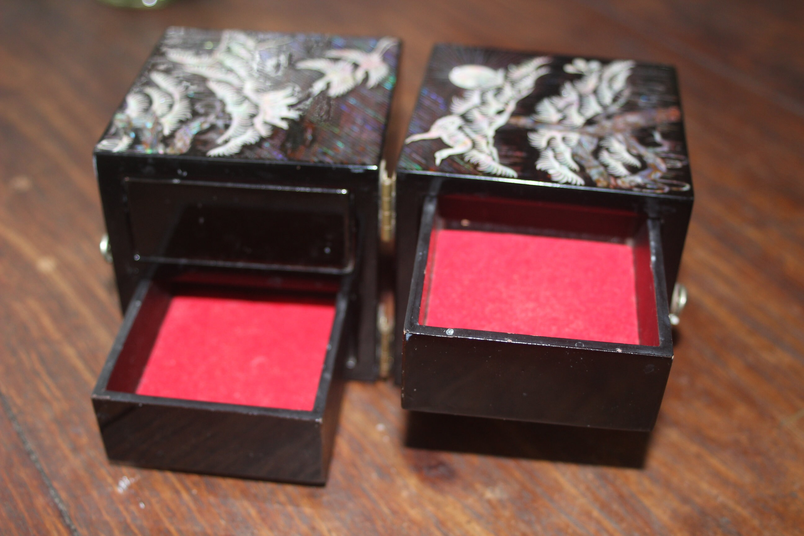 Black Lacquer Mother of Pearl and Abalone Jewelry Box ,korean Art - Etsy