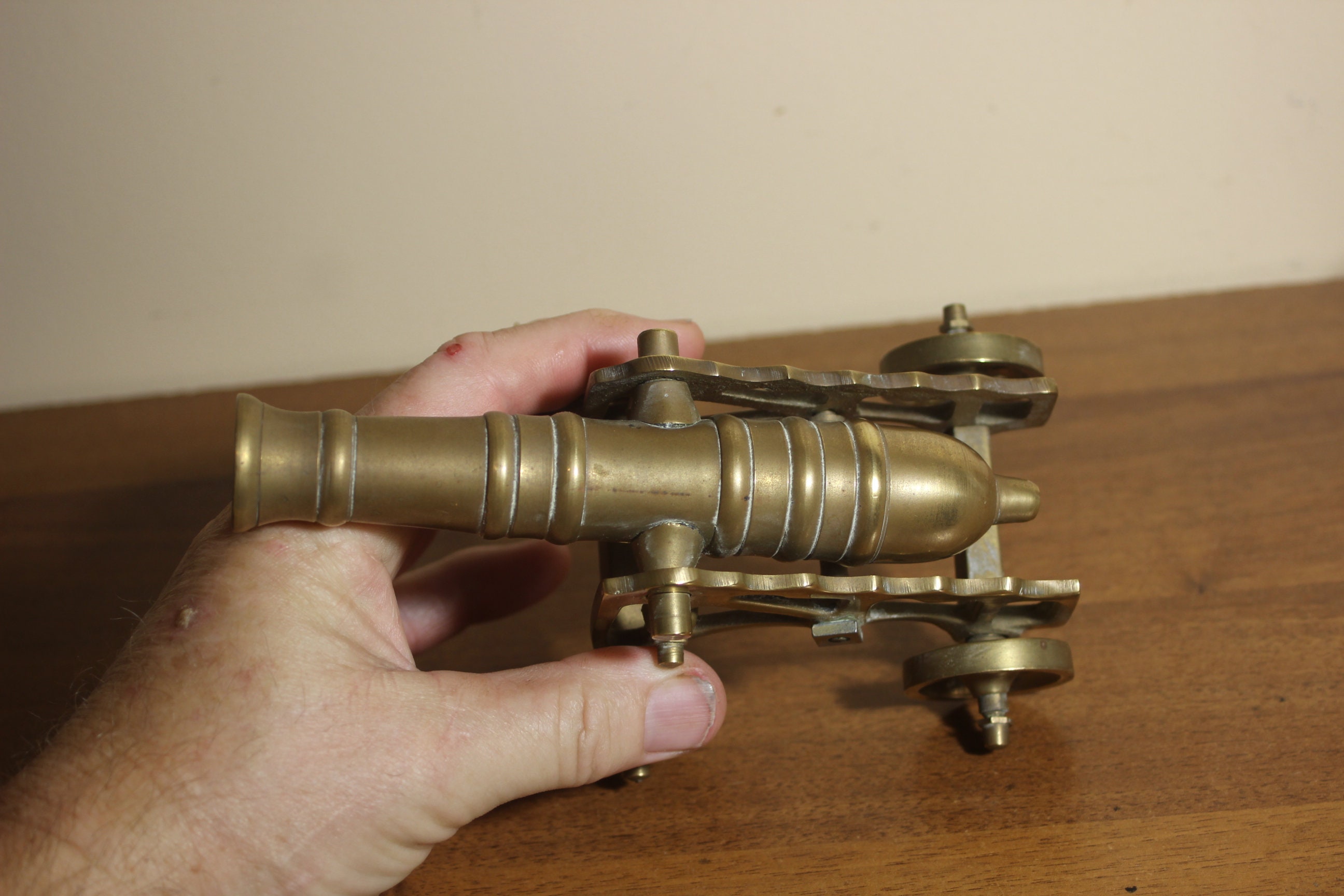 Vintage Brass Model Cannon - Etsy