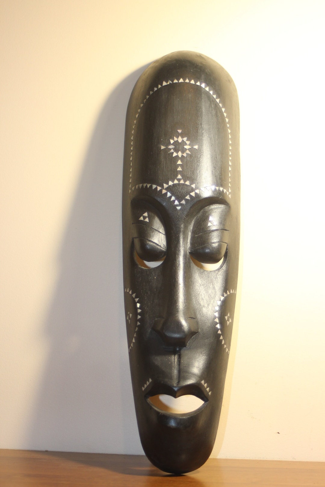 Tribal Mask, Oceanic Mask , Mother of Pearl Inlay - Etsy