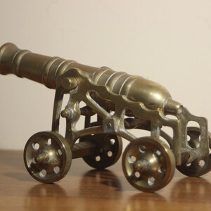 Vintage Brass Model Cannon - Etsy
