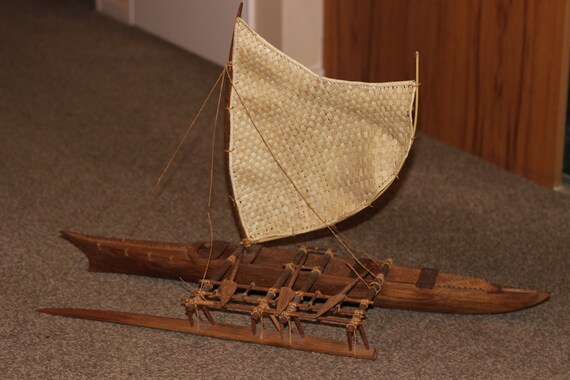 Samoan Outrigger Canoe pacific Islands Canoe Sail Boat | Etsy