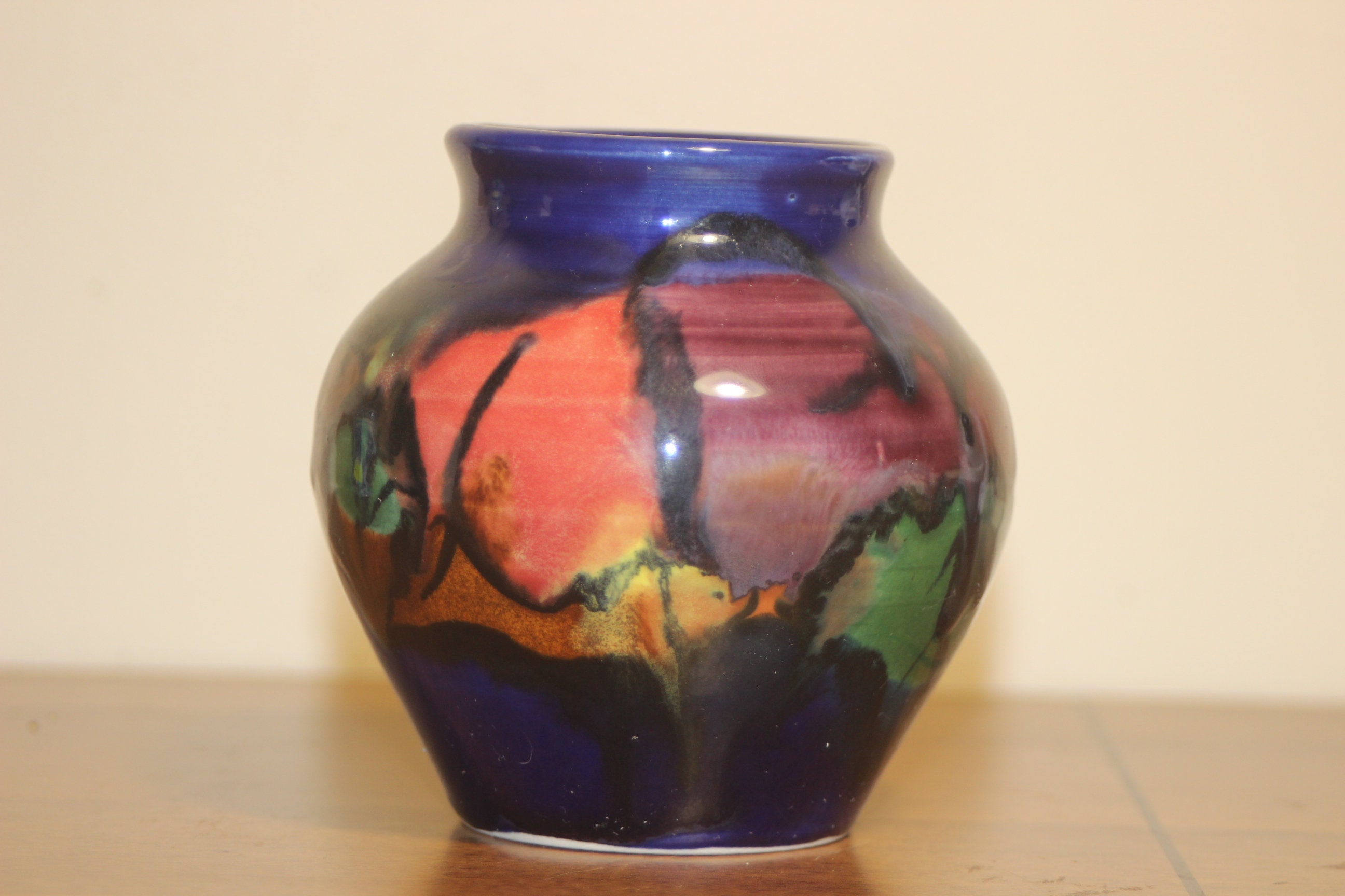 Hand Potted Vase Hand Painted Studio Pottery - Etsy