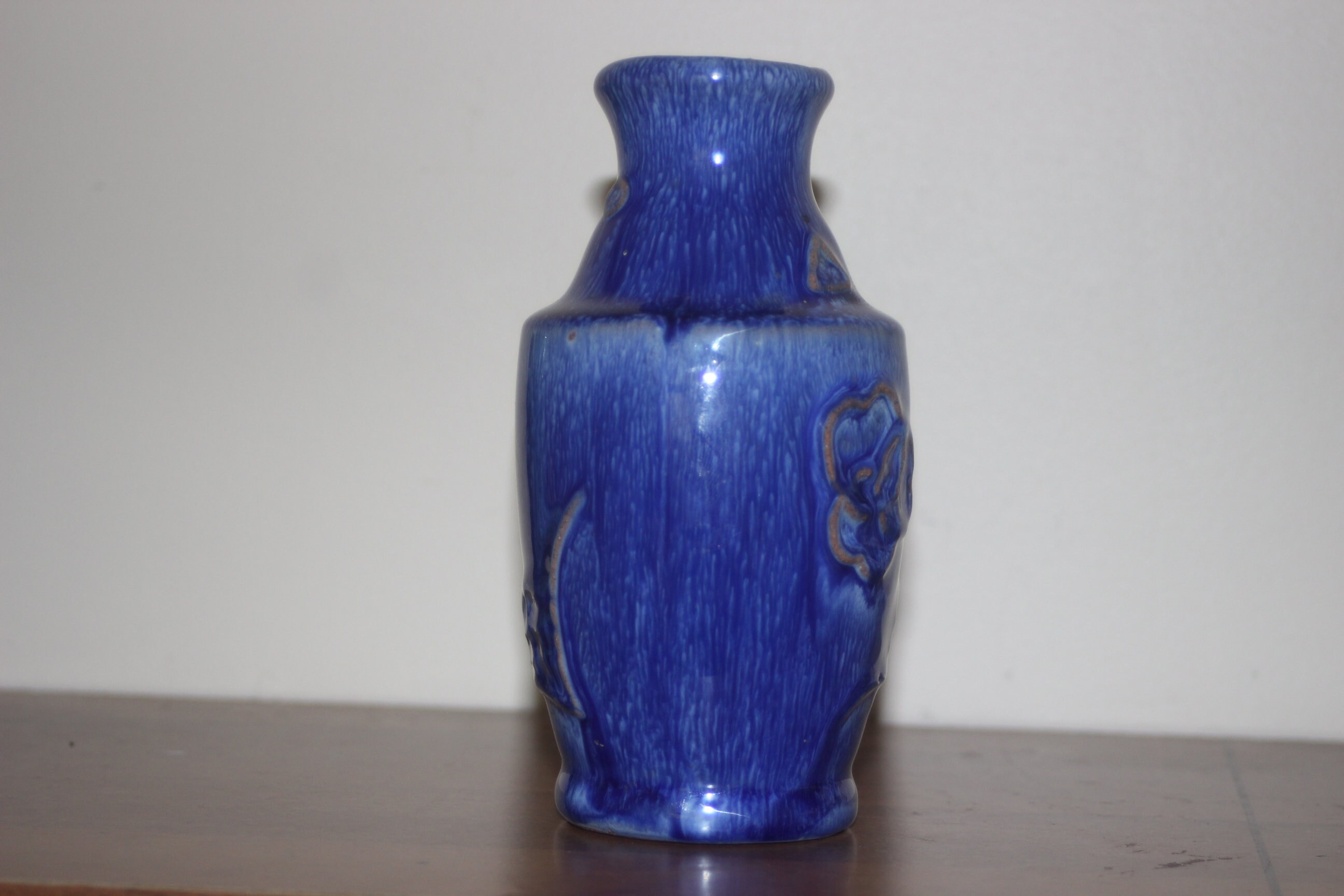 Awaji Pottery Vase Blue / White ,japanese Pottery - Etsy Australia