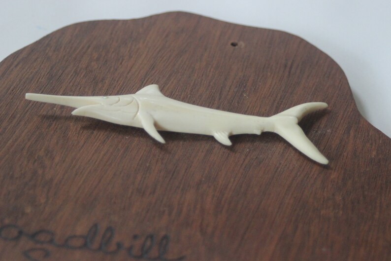Broadbill Swordfish Bone Carving Mounted - Etsy