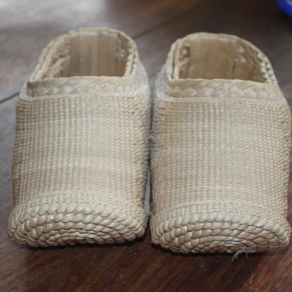 Woven Straw Shoes - Etsy