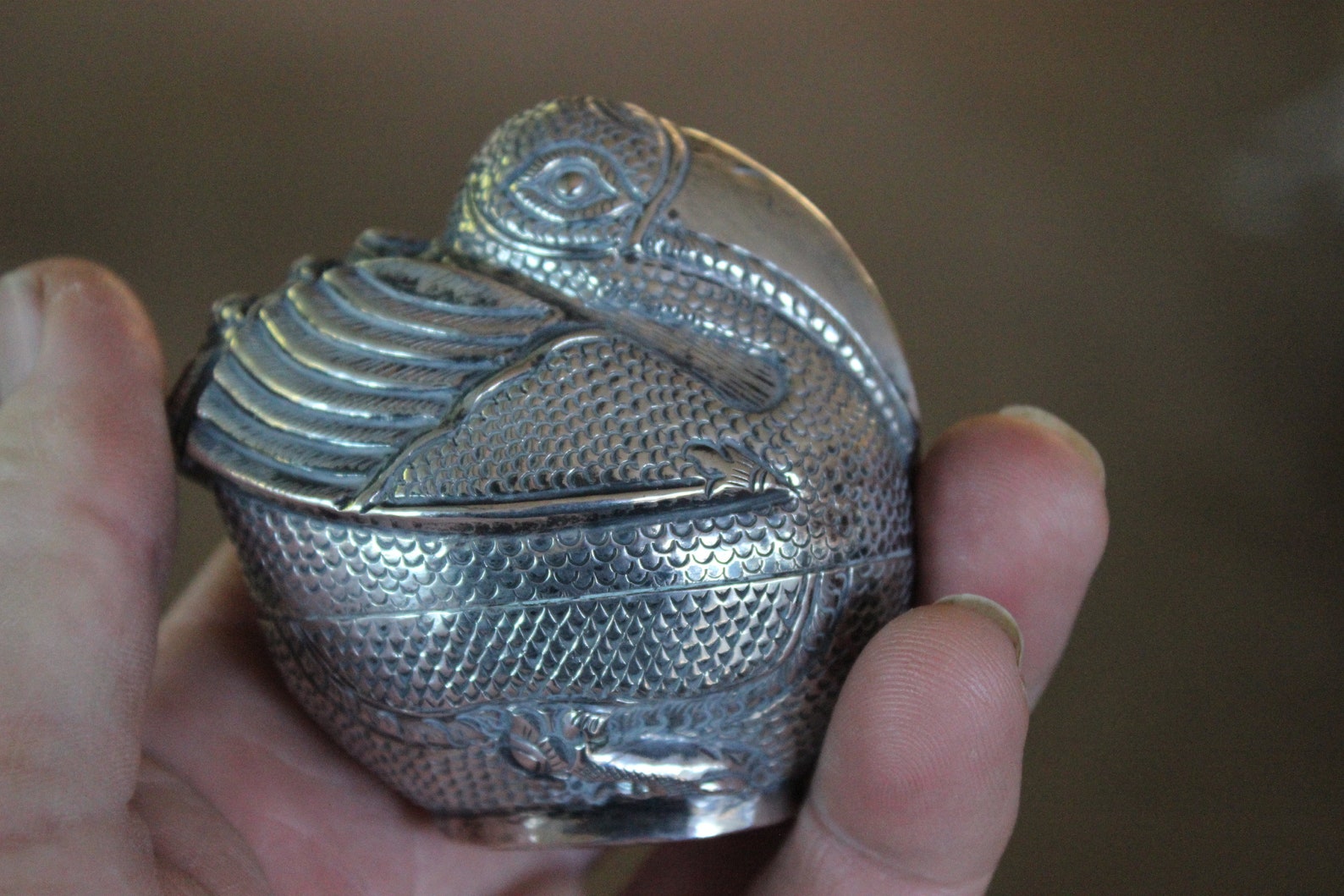 Cambodian Silver Betel Nut Box , Silver Bird /pill Box - Etsy