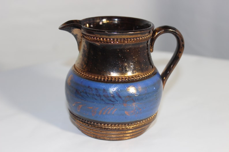 Antique Blue Copper Lustre Jug / Milk Jug - Etsy