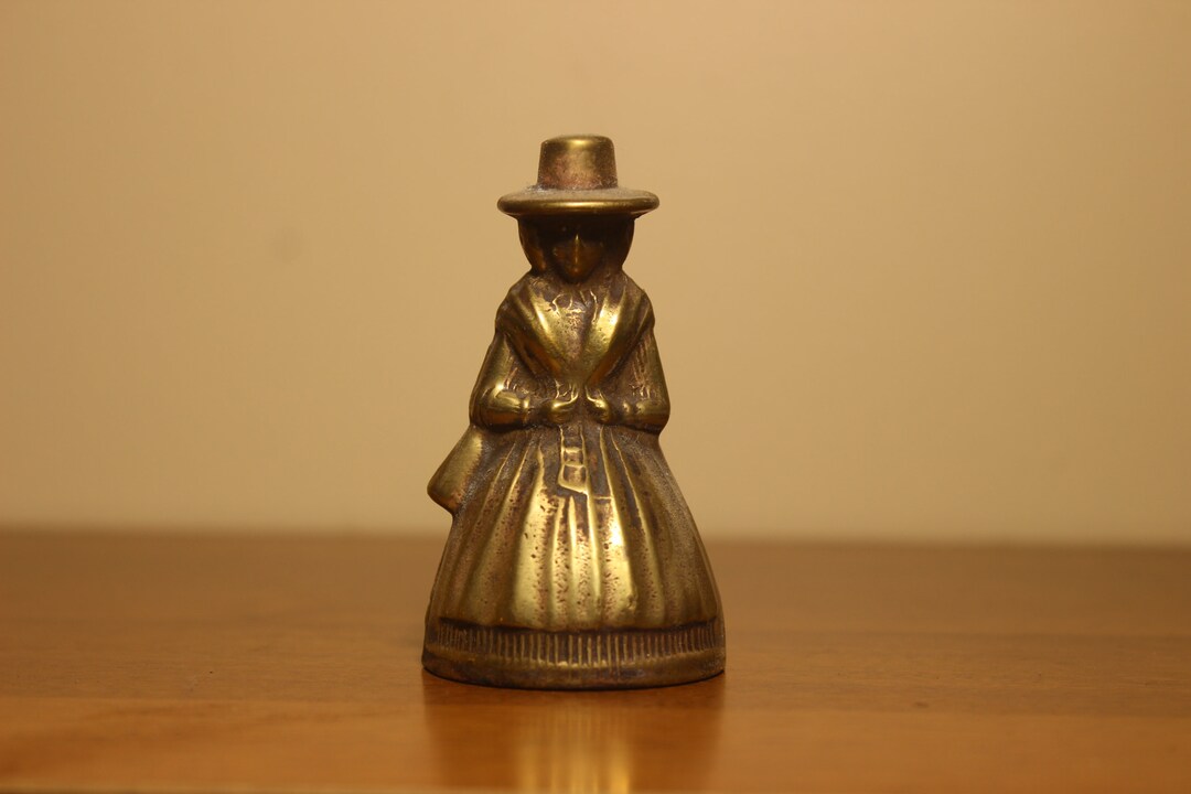Vintage Solid Brass Lady Bell, Crinoline Lady With Bell, Dinner Bell ...