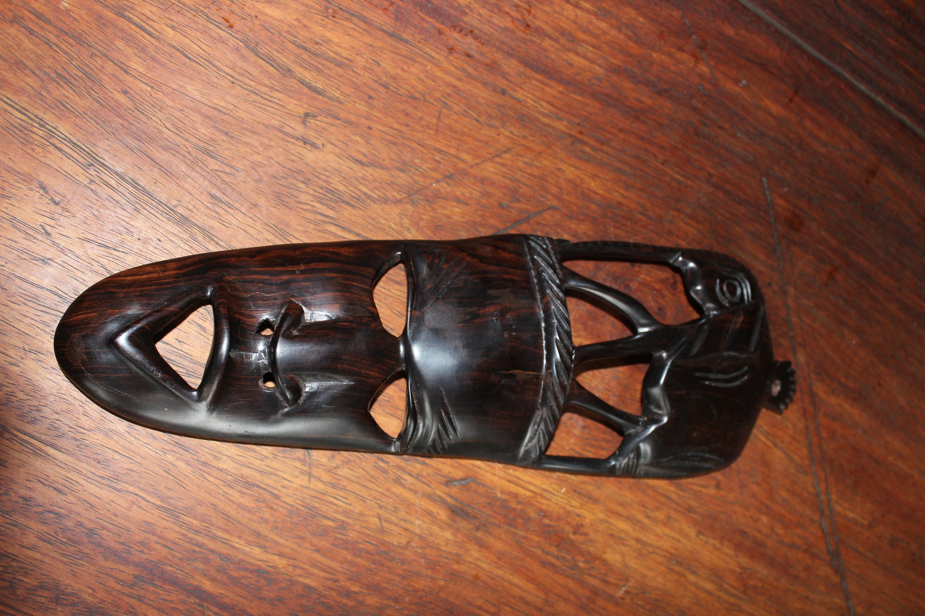 Vintage African Mask With Elephant Ebony Mask - Etsy