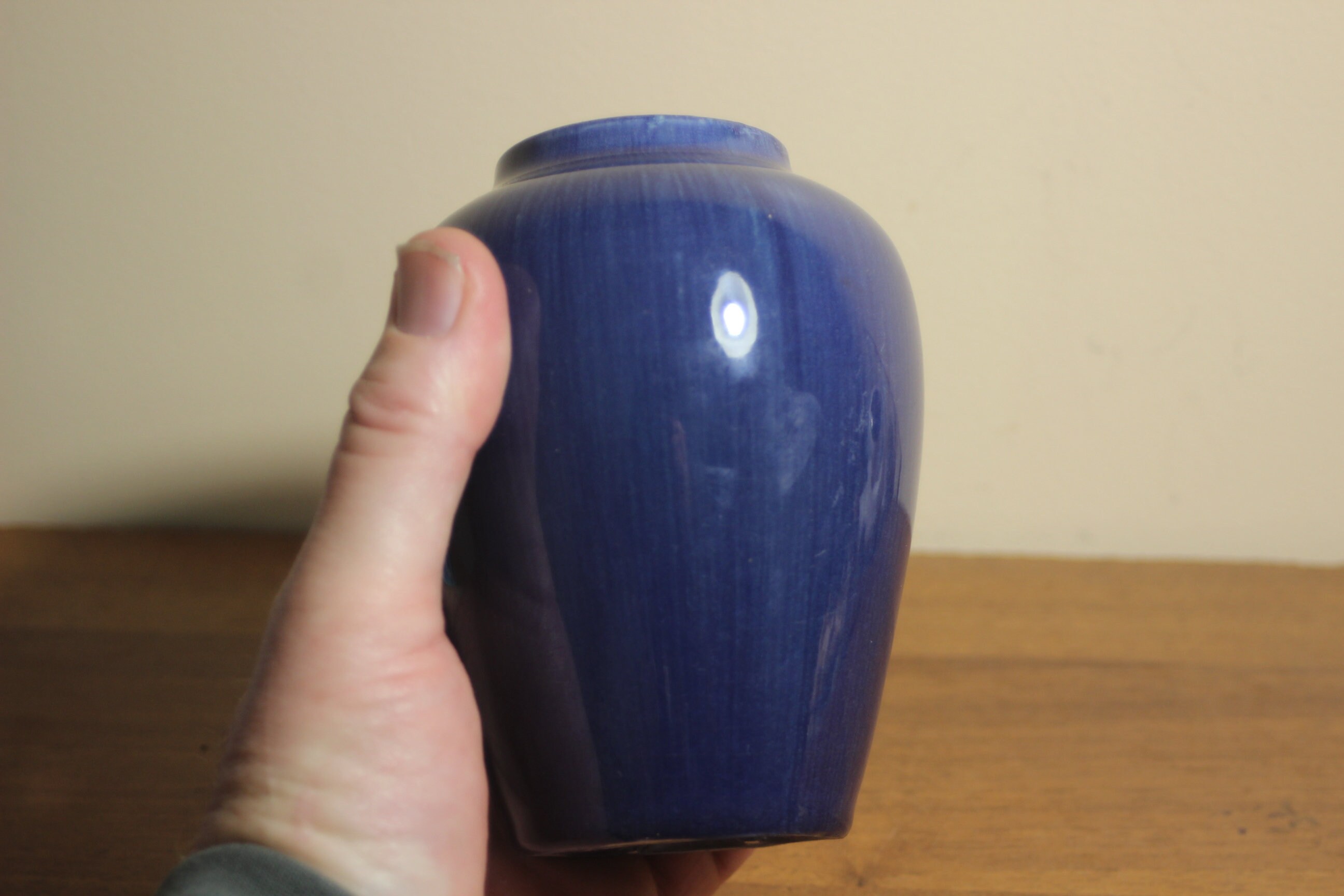 Awaji Pottery Vase Blue / Green ,japanese Pottery - Etsy