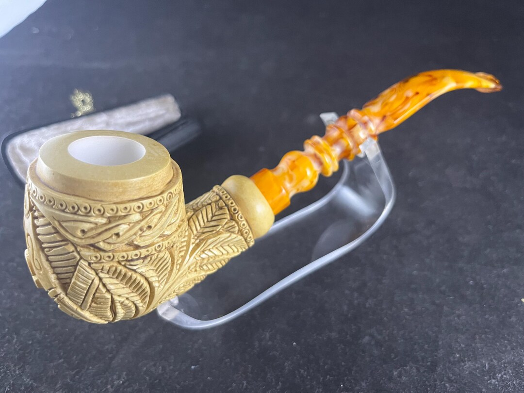 Masonic Meerschaum Pipe – Artisan Meerschaum Pipe – Embossed Motif ...