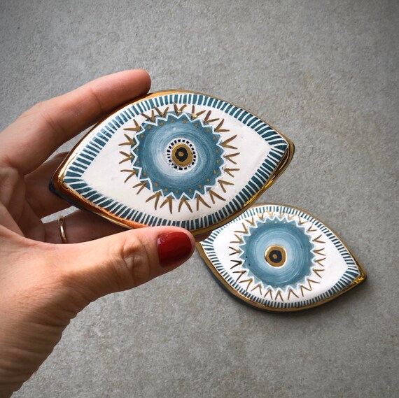 Set of 2 Mini Size Handmade Ceramic Eyes / Wall Hanging | Etsy