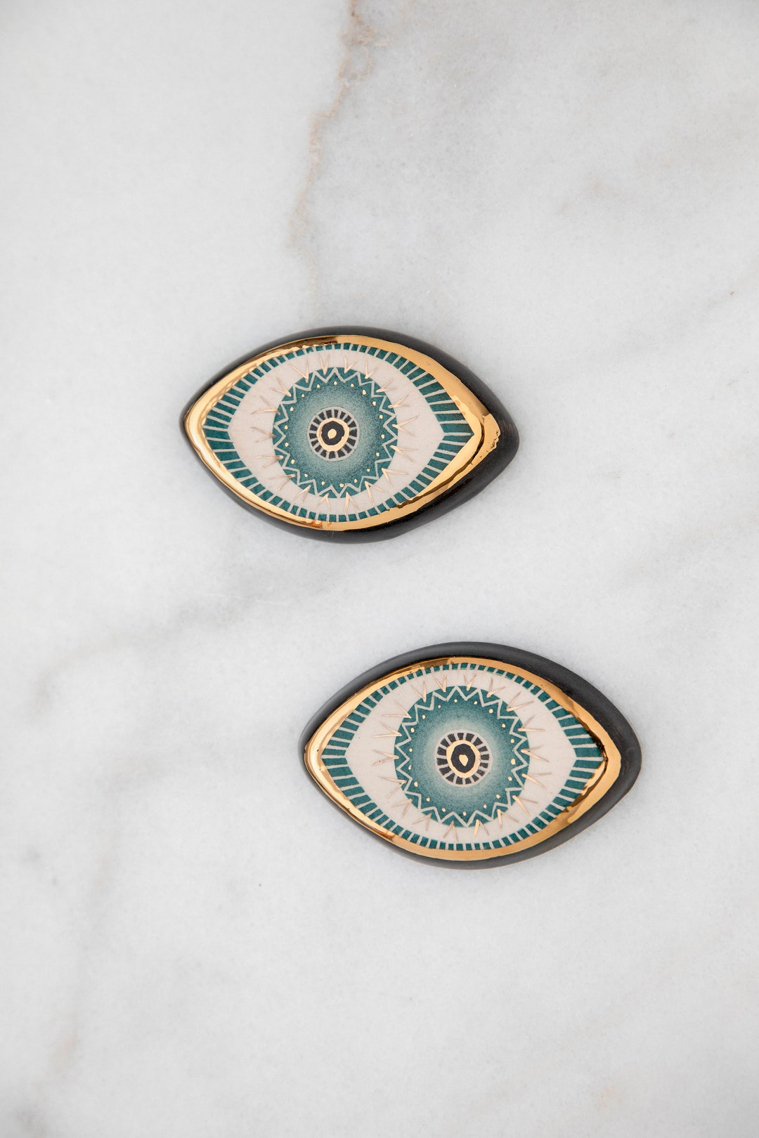 Set of 2 Mini Size Handmade Ceramic Eyes / Wall Hanging - Etsy
