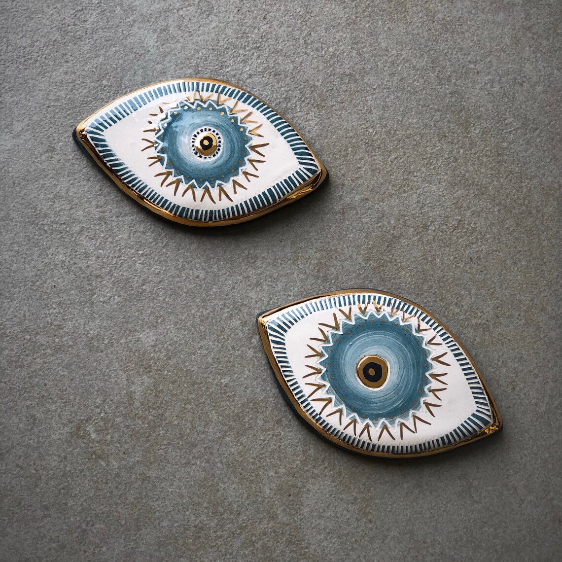 Set of 3 Mini Size Handmade Ceramic Eyes / Wall Hanging | Etsy