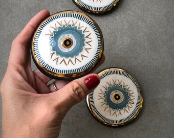 Set of 2 Mini Size Handmade Ceramic Eyes / Wall Hanging | Etsy