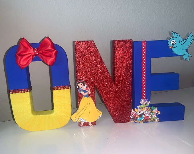 Inspired Snow White Letters Party Decoration Paper Mache - Etsy