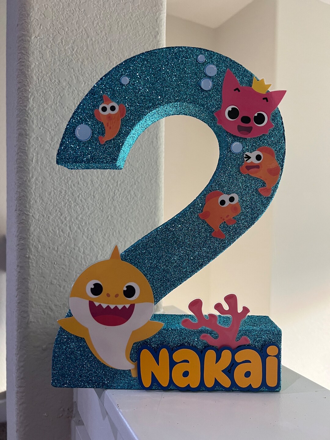 Inspired Baby Shark Number - Etsy