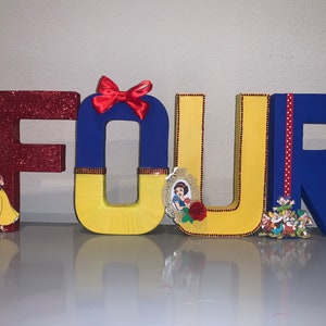 Inspired Snow White Letters, Party Decoration, Paper Mache Letters ...