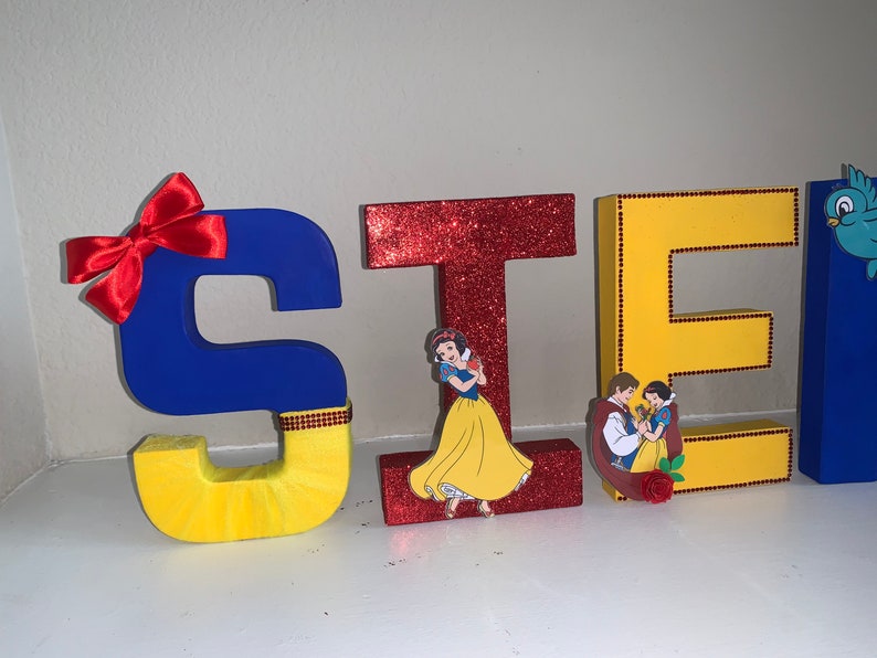 Inspired Snow White Letters Party Decoration Paper Mache - Etsy