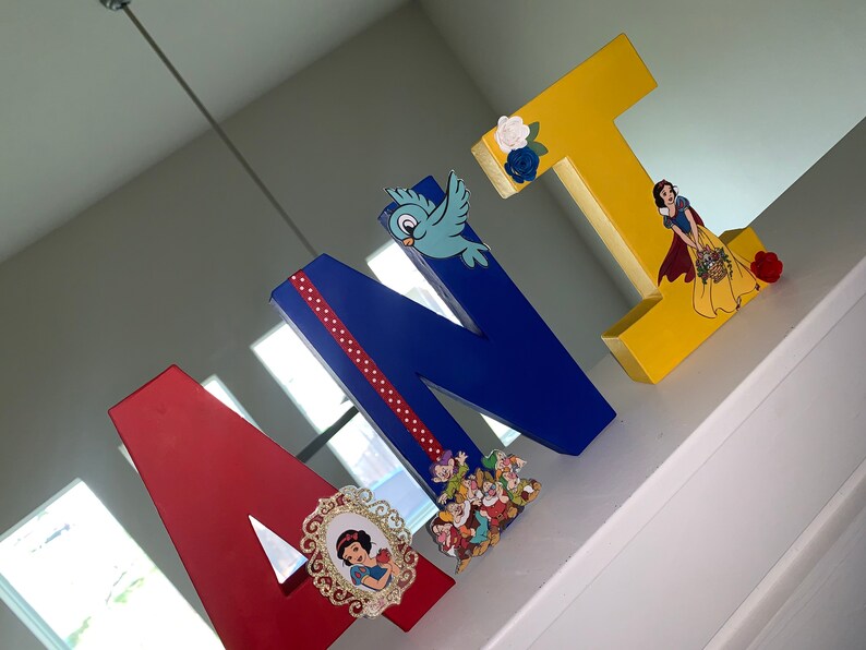 Inspired Snow White Letters Party Decoration Paper Mache - Etsy