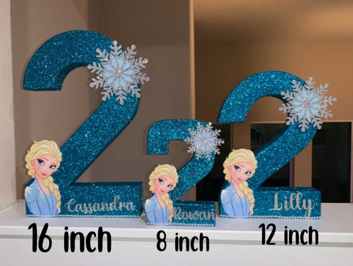 Frozen Elsa Number for Birthday Party - Etsy