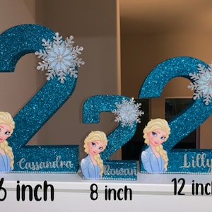 Frozen Elsa Number for Birthday Party - Etsy