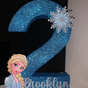 Frozen Elsa Number for Birthday Party - Etsy